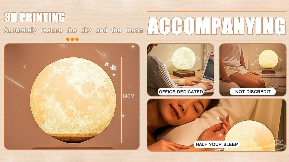 BDI Floating Moon Lamp 3D Print Night Light Magnetic Levitation – BDI Technology