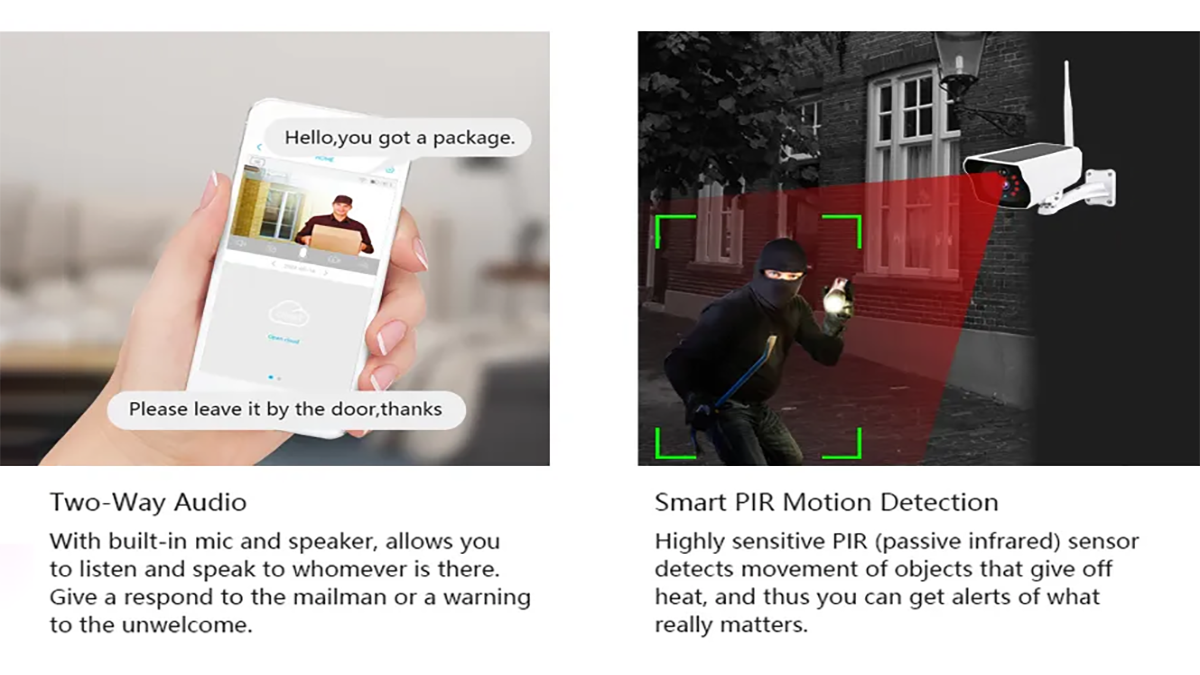 BDI Security Wi-Fi Camera with Solar & Battery Powered & Full HD Outdo – BDI Technology