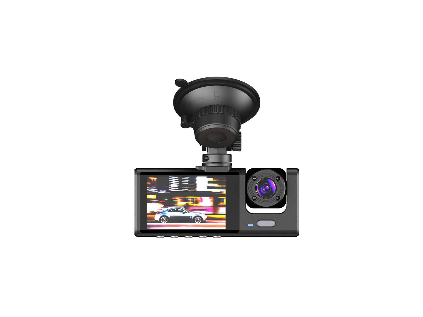 BDI 3 Camera Dash Cam 1080P Front and Inside 2 Inch Screen Dashcam Bla ...