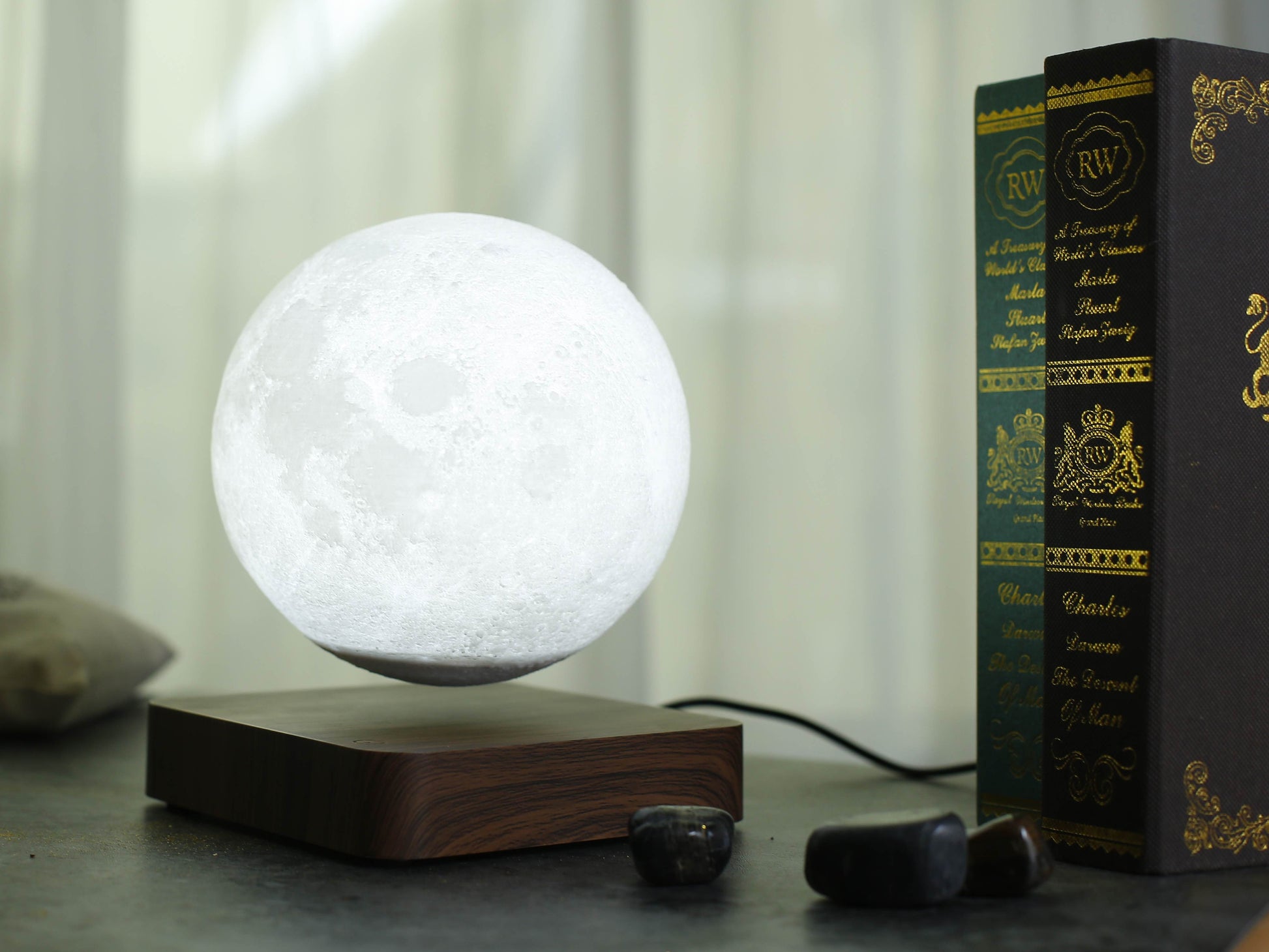Floating Moon Lamp 3D Print Night Light Magnetic Levitation – BDI ...