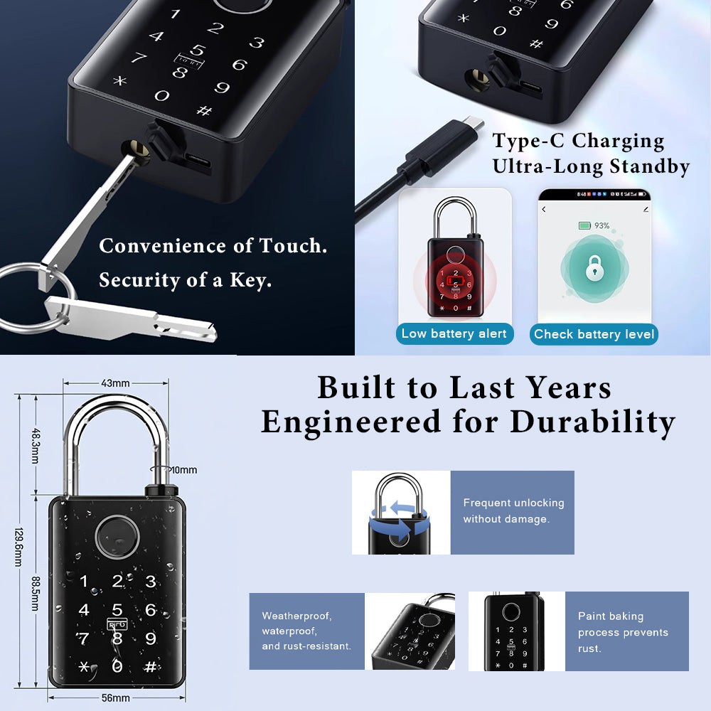BDI Industrial Grade Smart Padlock Weatherproof Multi-Function Card PI ...
